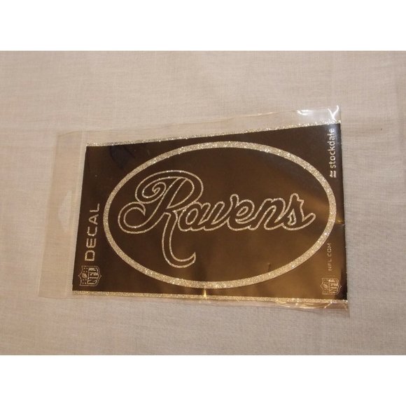 NFL | Office | Baltimore Ravens Nfl Glitter Metallic Silver Decal ...